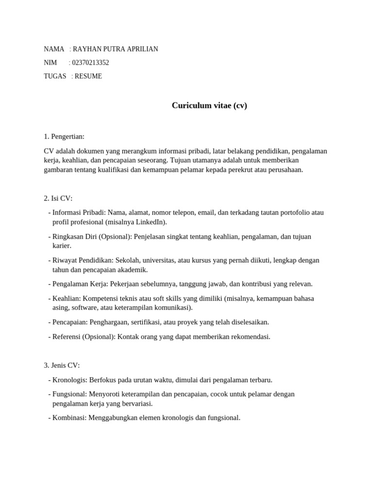 Resume Rayhan Putra | PDF
