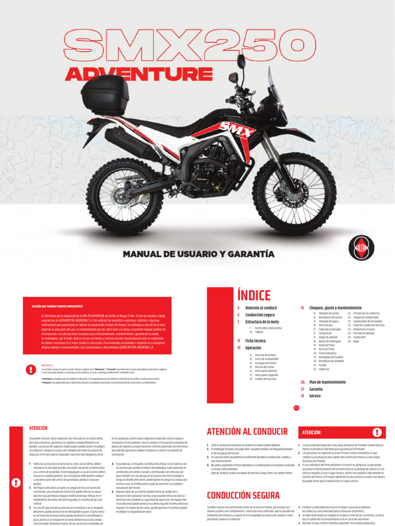 Swx g250 | PDF | Motocicleta | Embrague