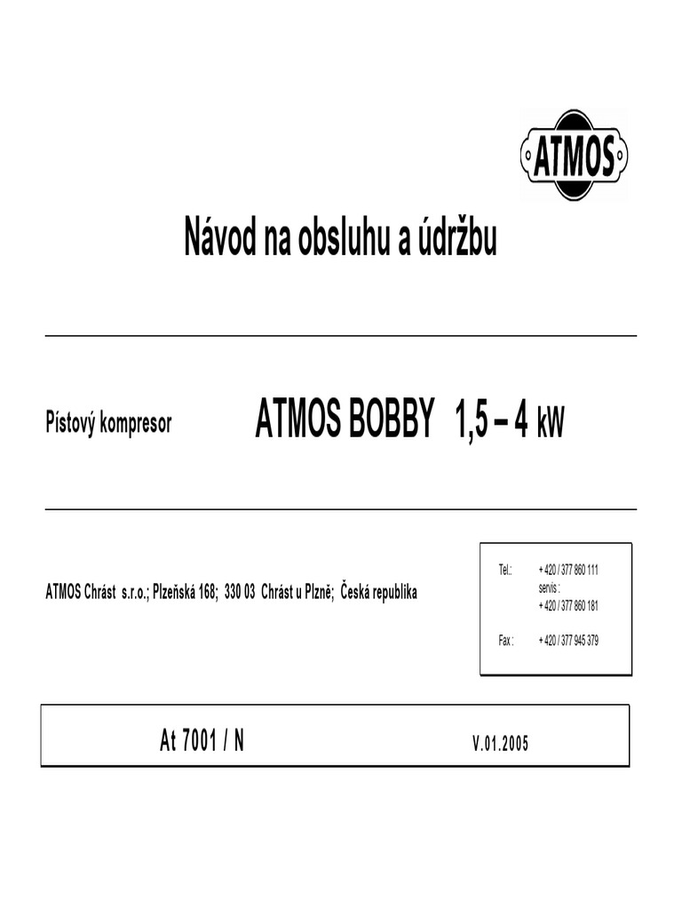 Manual CZ Kompresor Atmos Bobby 2 25 | PDF