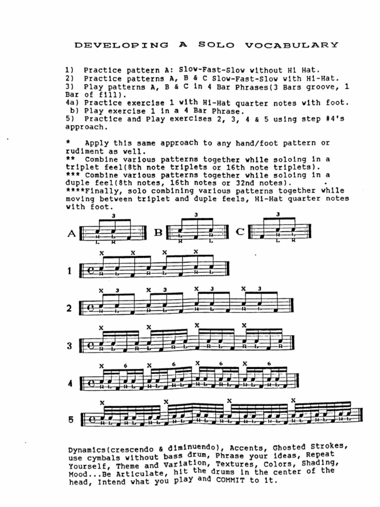 Developing ASolo Vocabulary | PDF