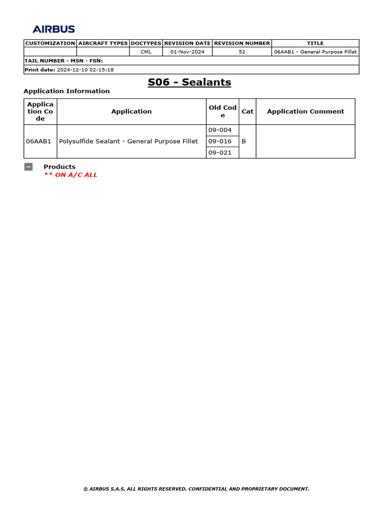 CML - 01-Nov-2024 - 06AAB1 - General Purpose Fillet | PDF