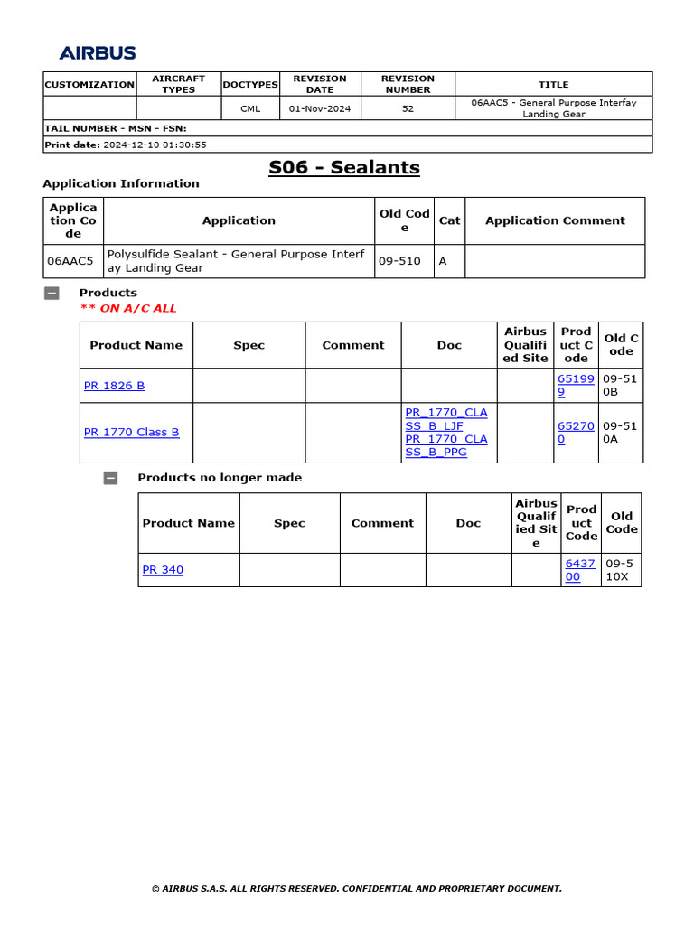 CML - 01-Nov-2024 - 06AAC5 - General Purpose Interfay Landing Gear ...
