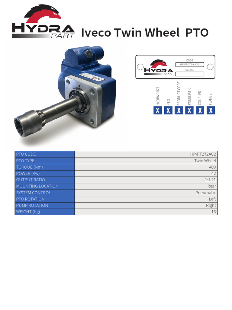 PTO Iveco HP PT272AC2 | PDF