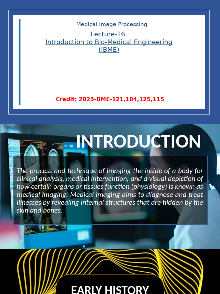 Lecture-16 Medical Image Processing | PDF | Medical Imaging | Ct Scan
