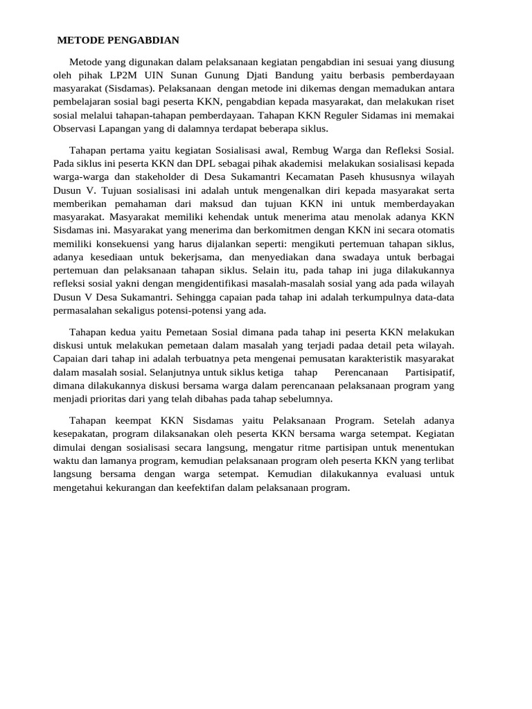 Metode Pengabdian | PDF