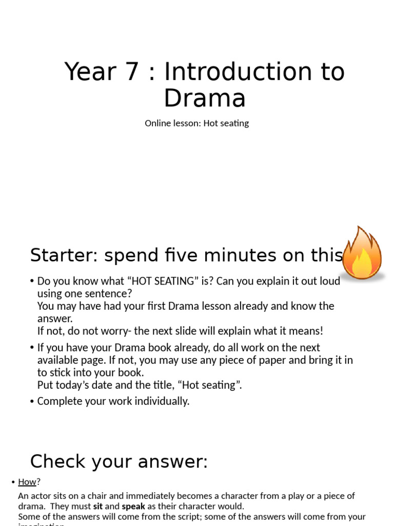 Hot Seating in Drama: A Guide | PDF