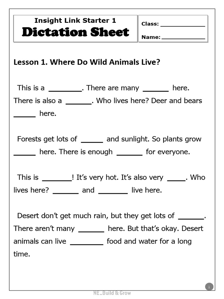 Insight Link Starter 1 - Dictation - PDF | PDF | Orange (Fruit) | Duck