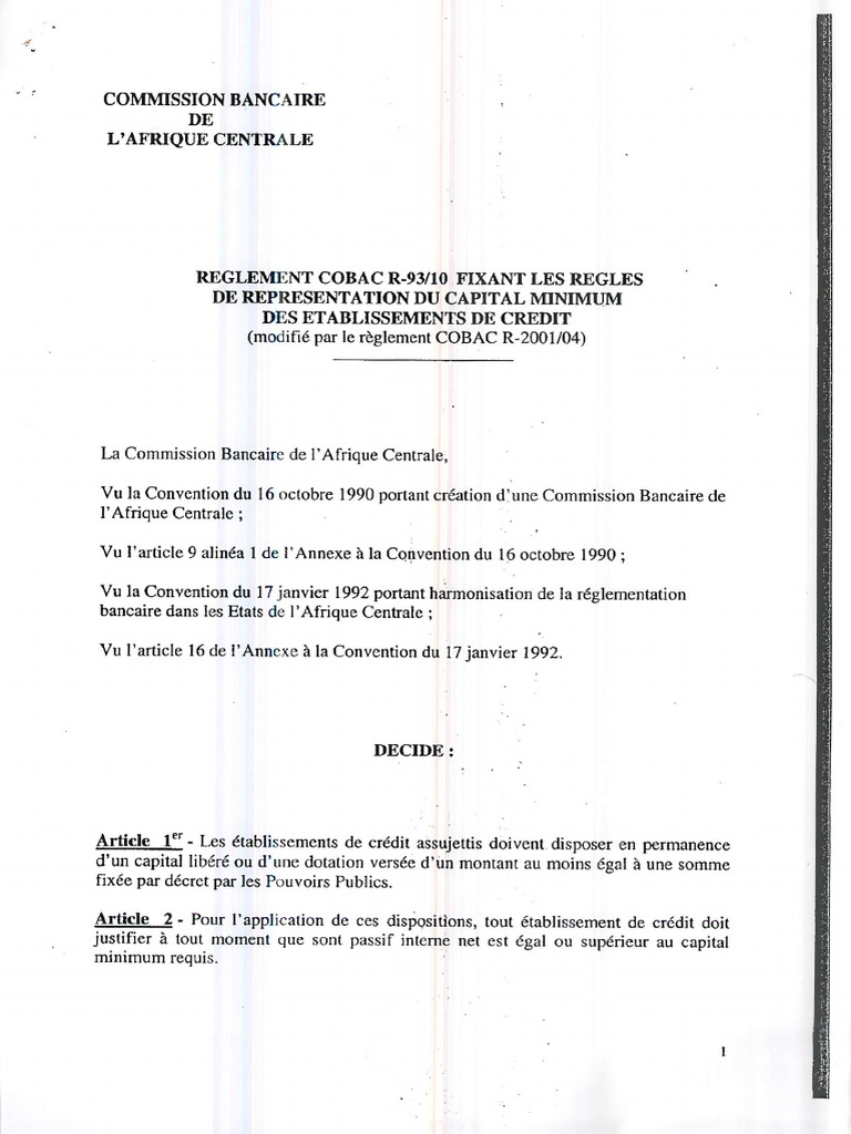 reglement_cobac_r-93-10_representation_capital_minimum_etablissements ...
