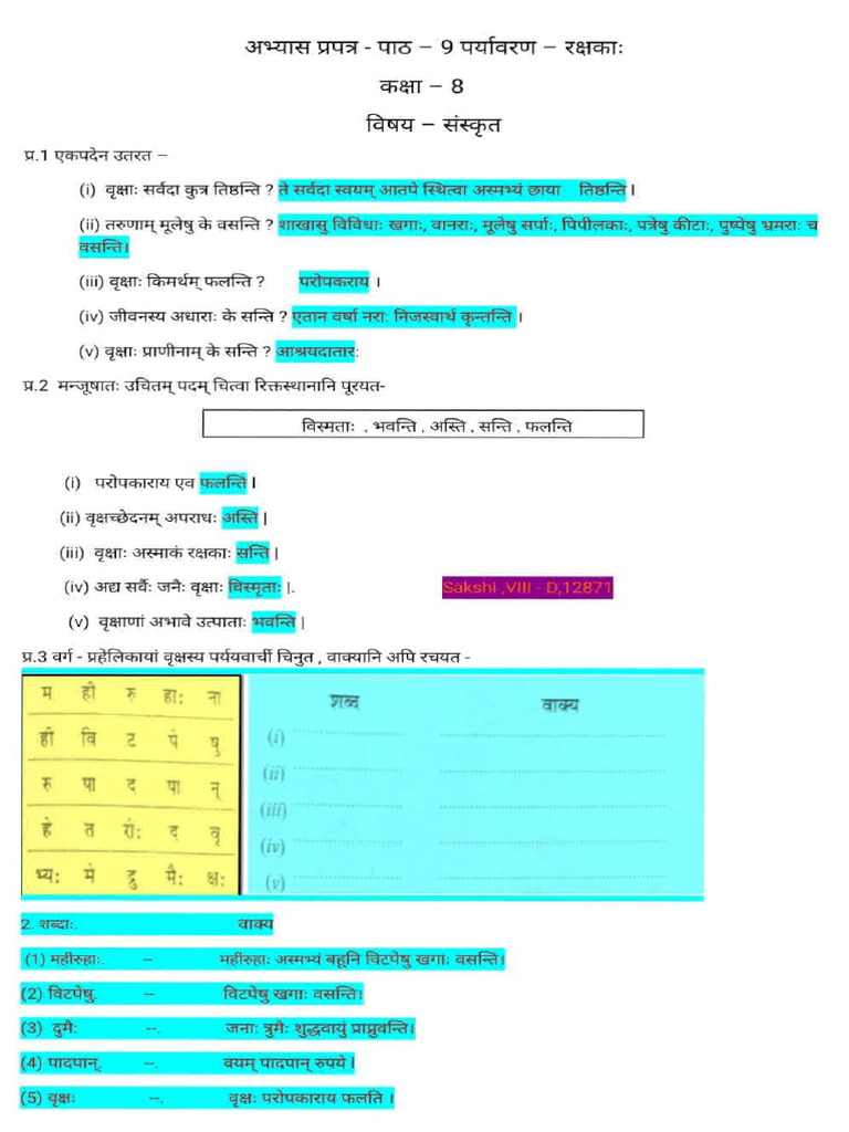 sanskrit assignment | PDF