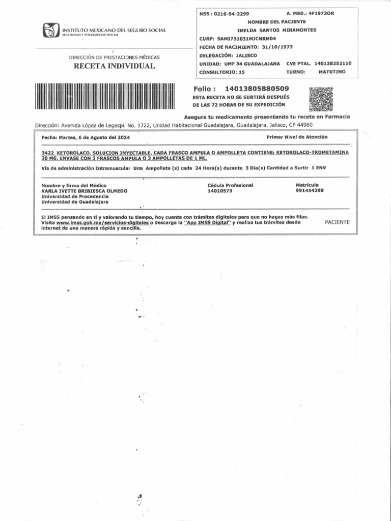 Receta Imss | PDF