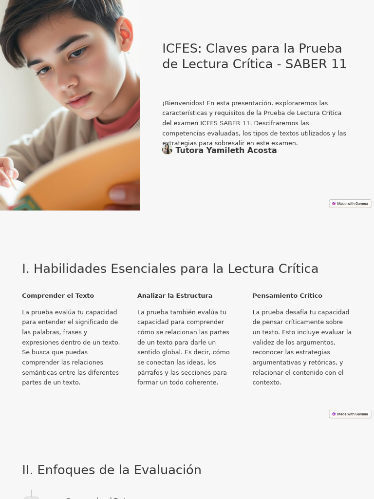 ICFES-Claves-para-la-Prueba-de-Lectura-Critica-SABER-11 | PDF ...