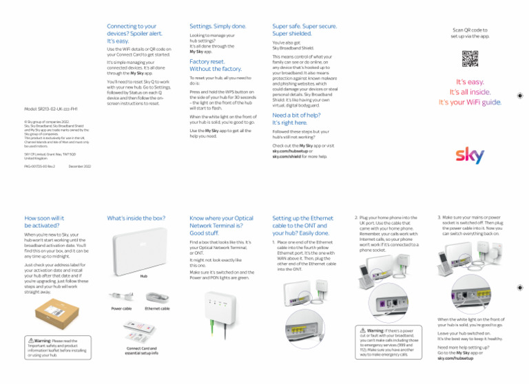 Sky Max Hub Setup Guide - FTTP | PDF