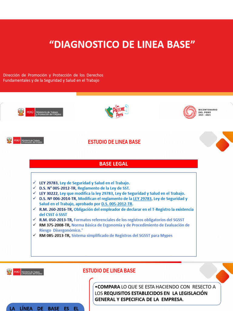 Diagnóstico de Línea Base en SST | PDF | Auditoría | Planificación