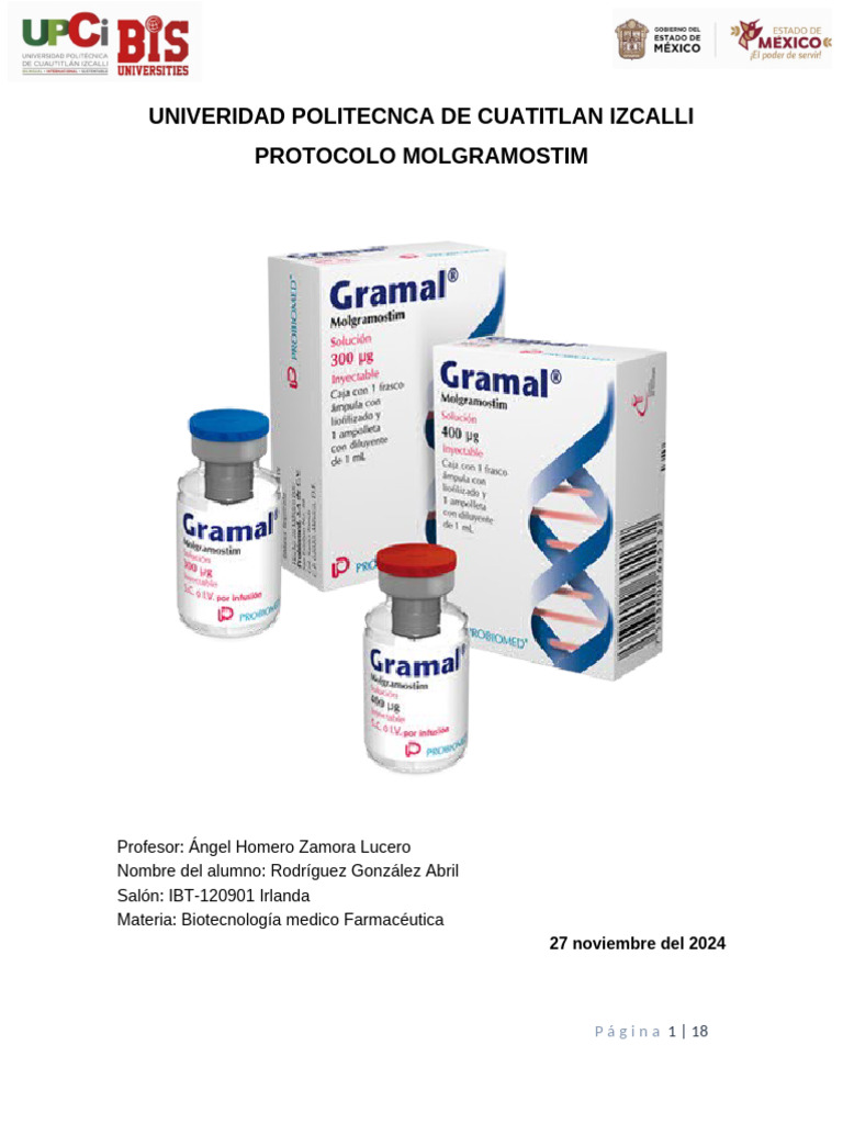 Protocolo Molgramostim 1 | PDF | Sistema inmune | Leucocito