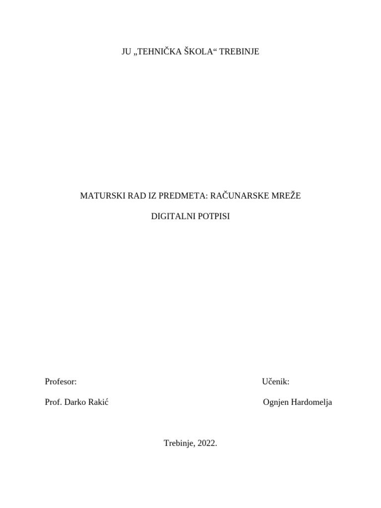 Ognjen Hardomelja - Digitalni Potpisi | PDF