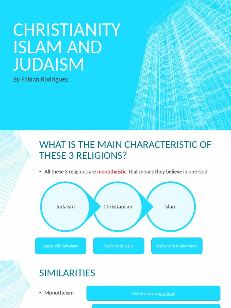 Christianity Islam and Judaism | PDF | Monotheism | God