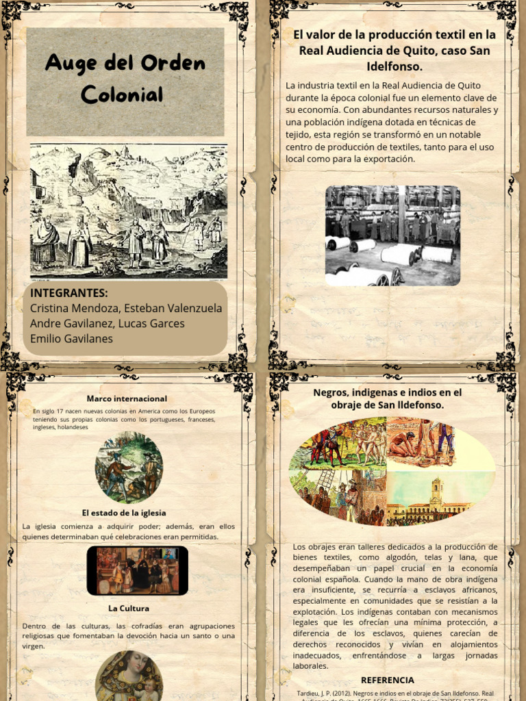 Auge Del Orden Colonial 2 | PDF | Nueva españa | Industria textil