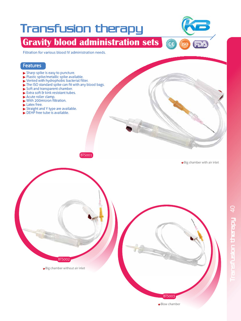 KB Medical E-Catalog For Transfusion Therapy | PDF | Syringe ...