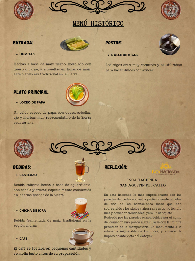 MENU HISTORICO pdf | PDF | Maíz | Cocinando