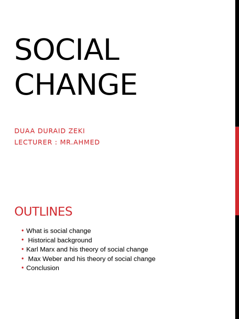 Social Change | PDF | Karl Marx | Society