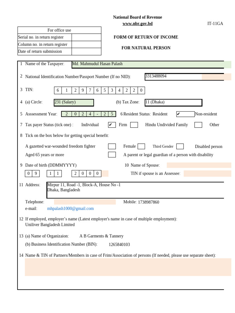 Copy of Tax Return - 2024 | PDF | Expense | Taxes