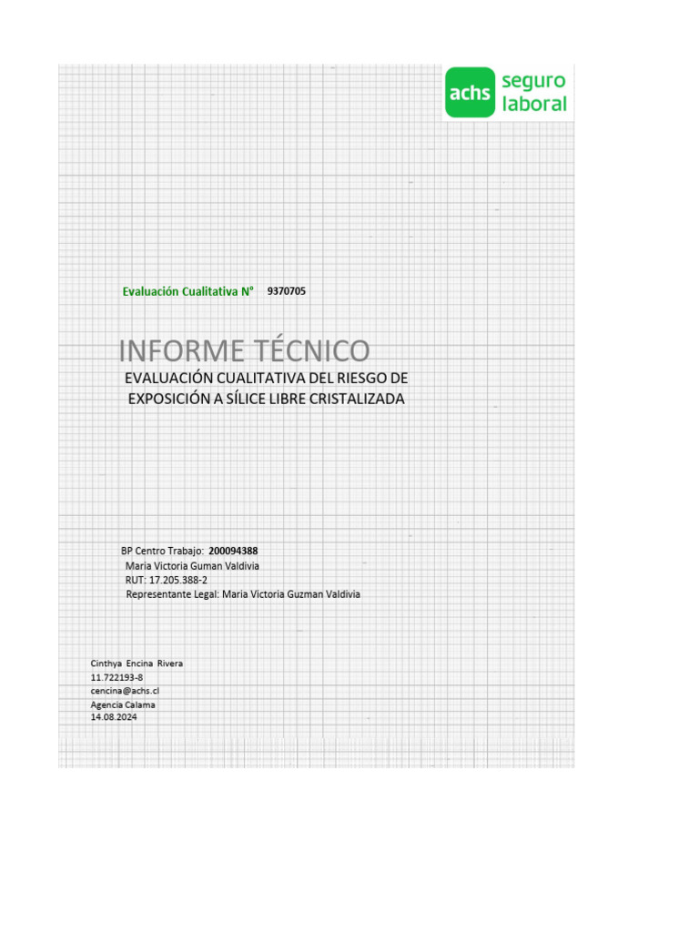 Inf-Cuali-Sílice-Const-Junio-2024 (1) - Firmada | PDF | Polvo | Ventilación (Arquitectura)
