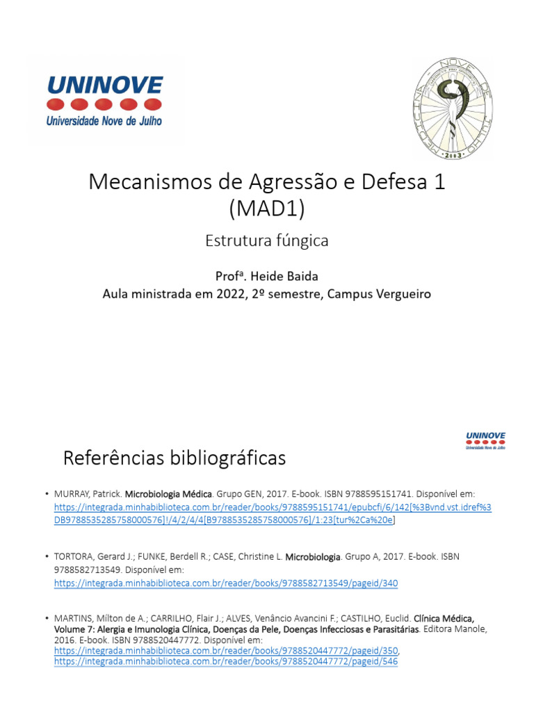 Estrutura Fúngica - Mad1 | PDF | Fungo | Fermento