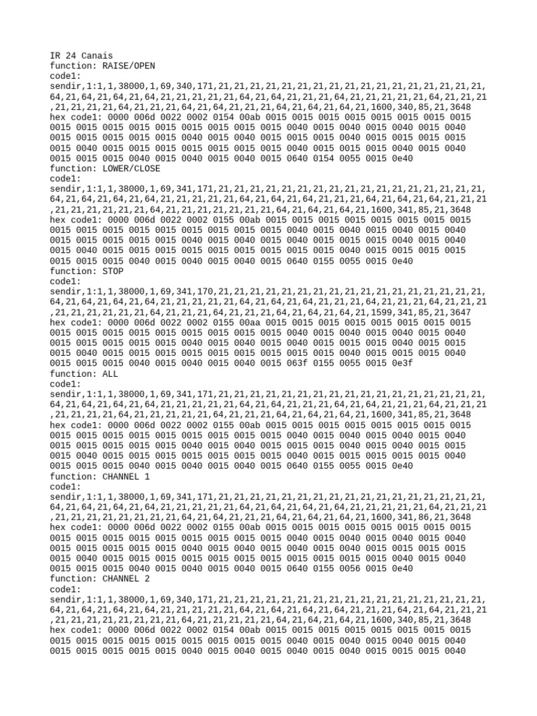 SomfyIRCode 24c | PDF