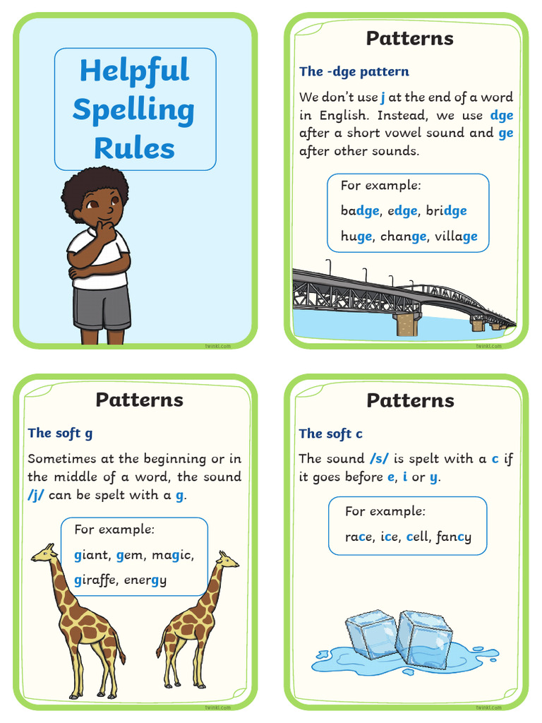 Nz e 1660436177 Year 3 4 Spelling Rules Cards Ver 3 | PDF | Word ...