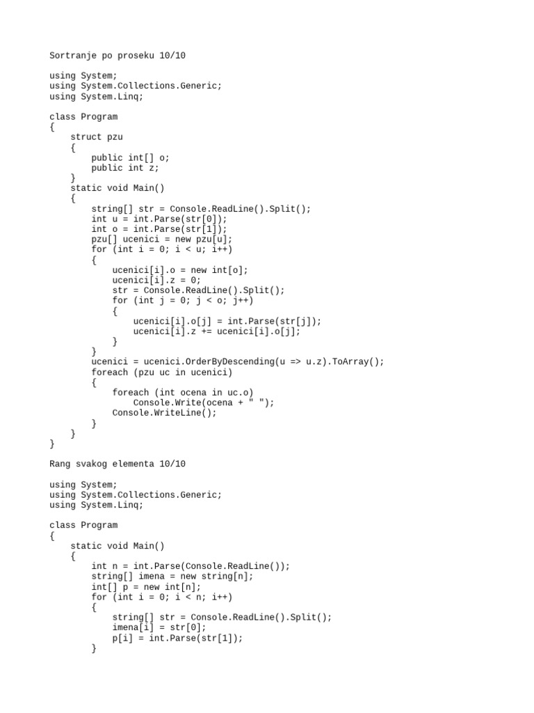 Domaci6sort | PDF | Software Development | Computer Programming