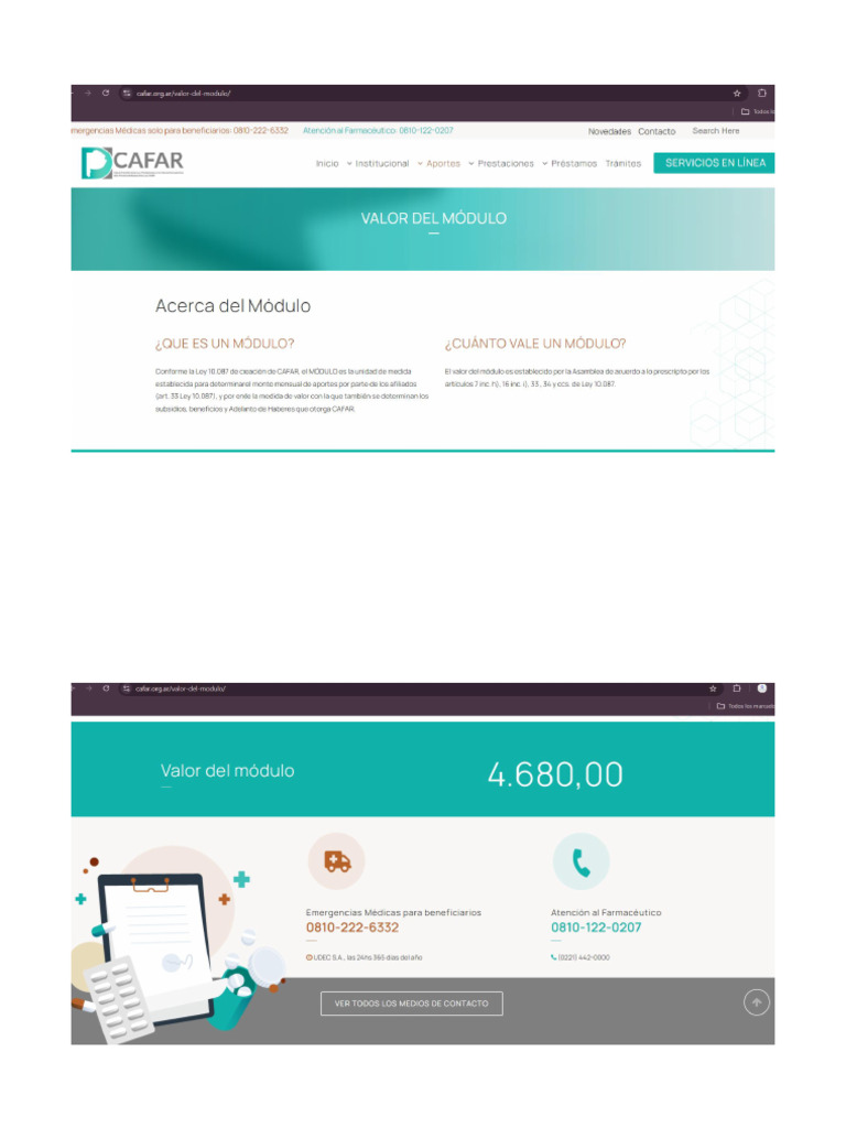 CAFAR - Valor Modulo | PDF