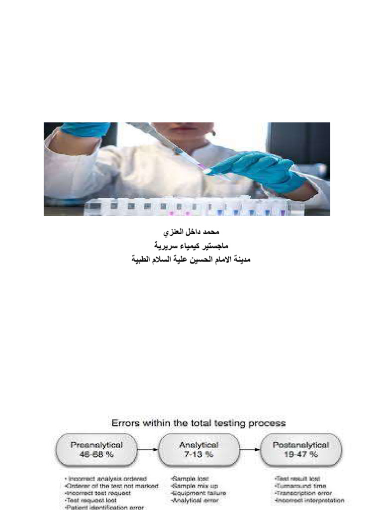 Errors in Laboratory Testing Phases | PDF