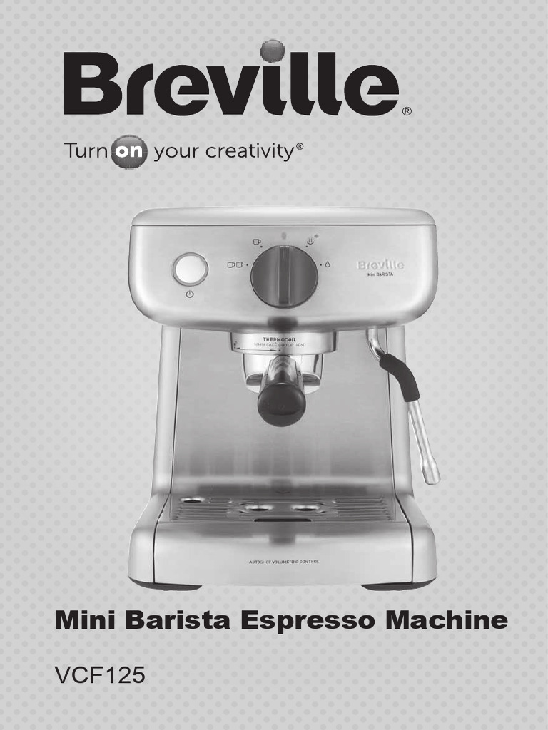 VCF125 - Breville Mini Barista - Instruction Booklet | PDF | Coffee | Drink