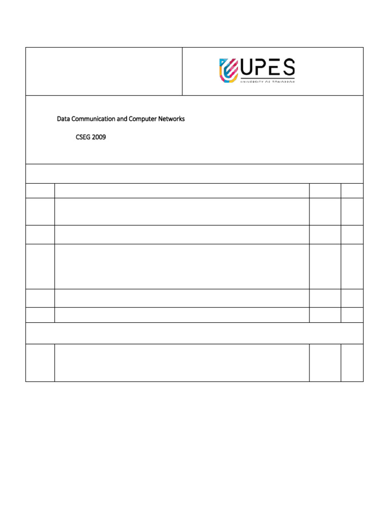 Dcn 2023 Endsem | PDF | Computer Network | Transmission Control Protocol