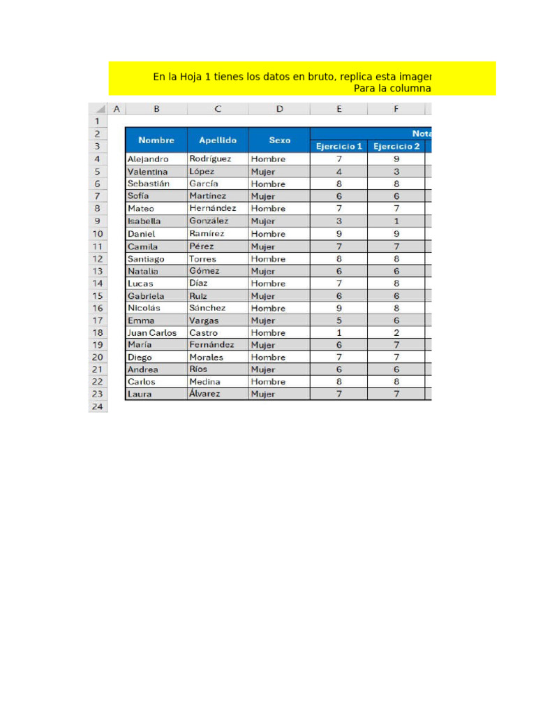 Prueba Excel 1T | PDF