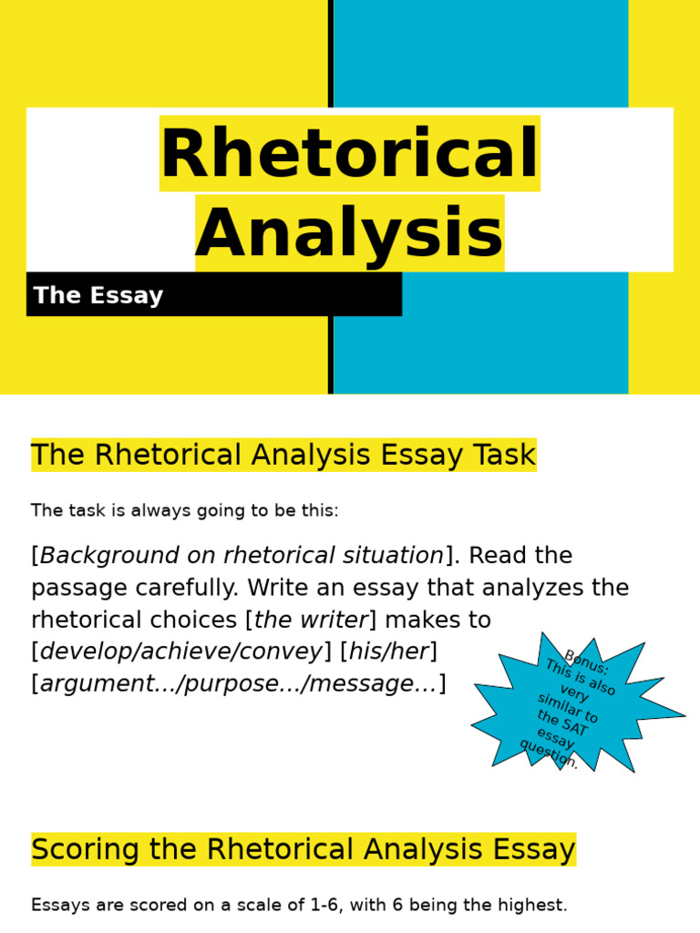 9 - Rhetorical Analysis Essay Slideshow | PDF | Essays | Writing