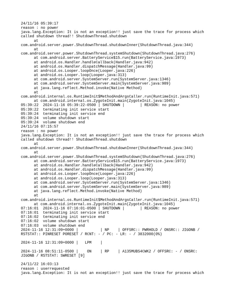 Power Off Reset Reason Backup | PDF | Java (Programming Language) | Systems Architecture