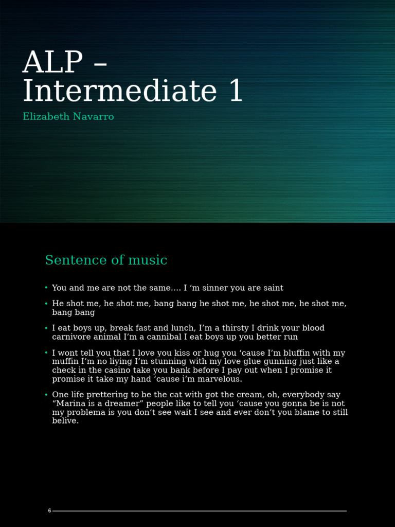 ALP - Intermediate 1 | PDF