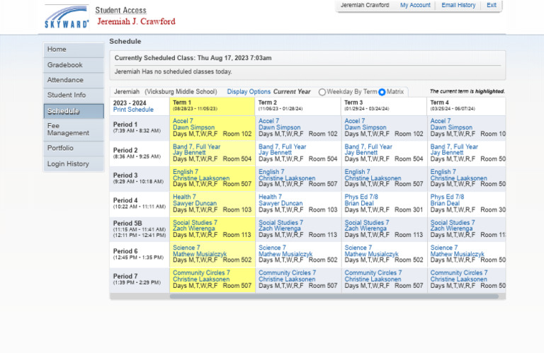 Student Access Schedule | PDF