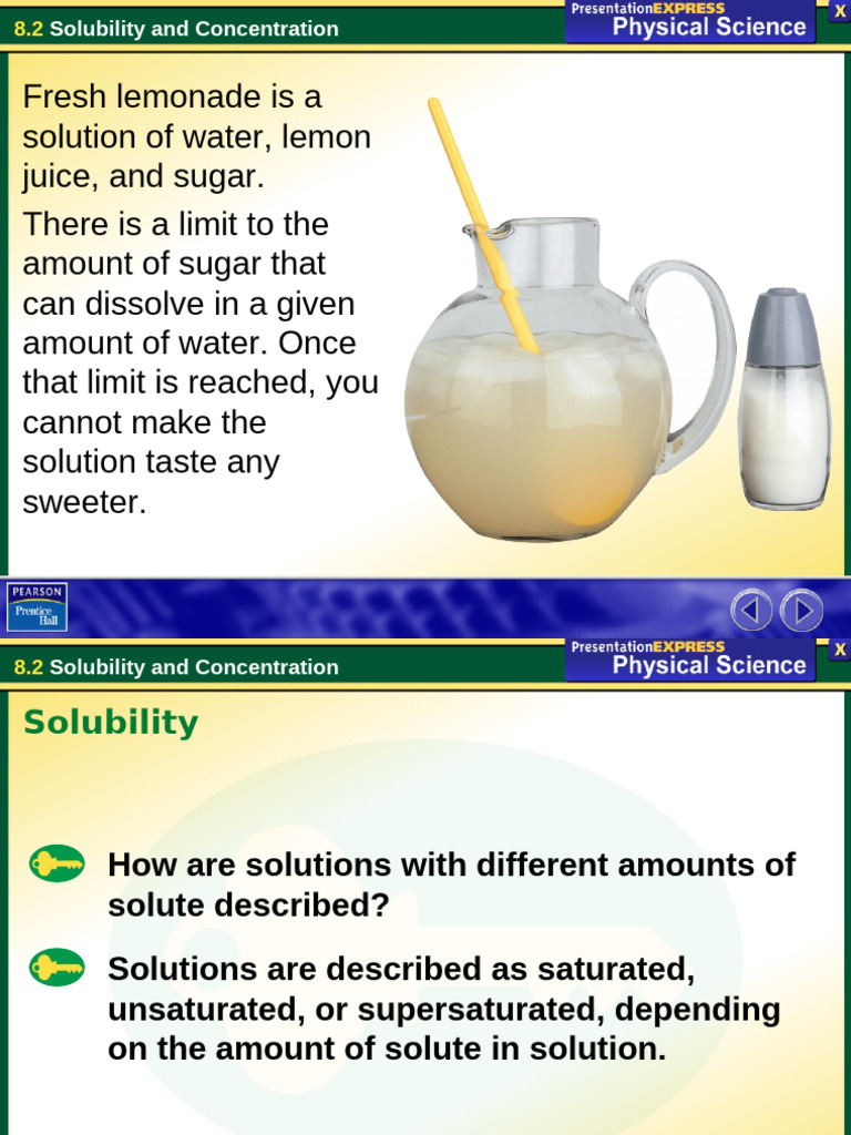 Solubility and Concentration Explained | PDF | Solubility | Physical ...