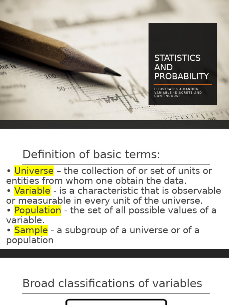 Statistics and Probability | PDF | Random Variable | Probability ...
