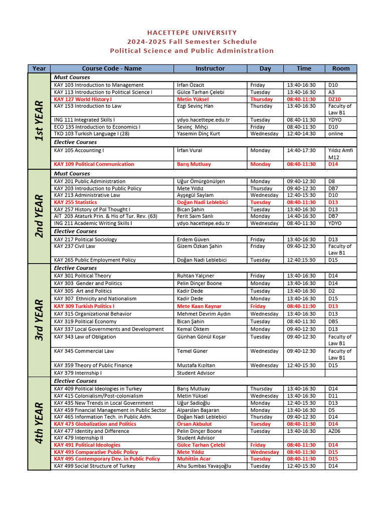 2024-2025 Fall Semester Schedule (Undergraduate) 777 (1) (1) (1) | PDF ...