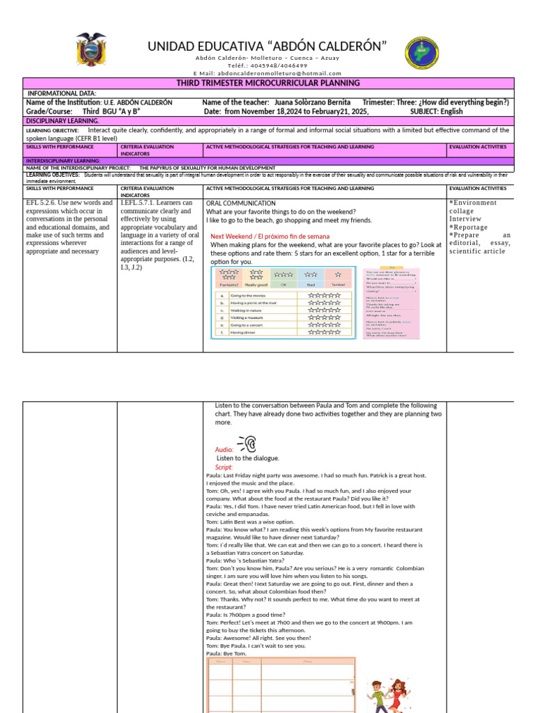 Proyecto 1ro, 2do y 3ro BGU | PDF | Learning | Human Communication