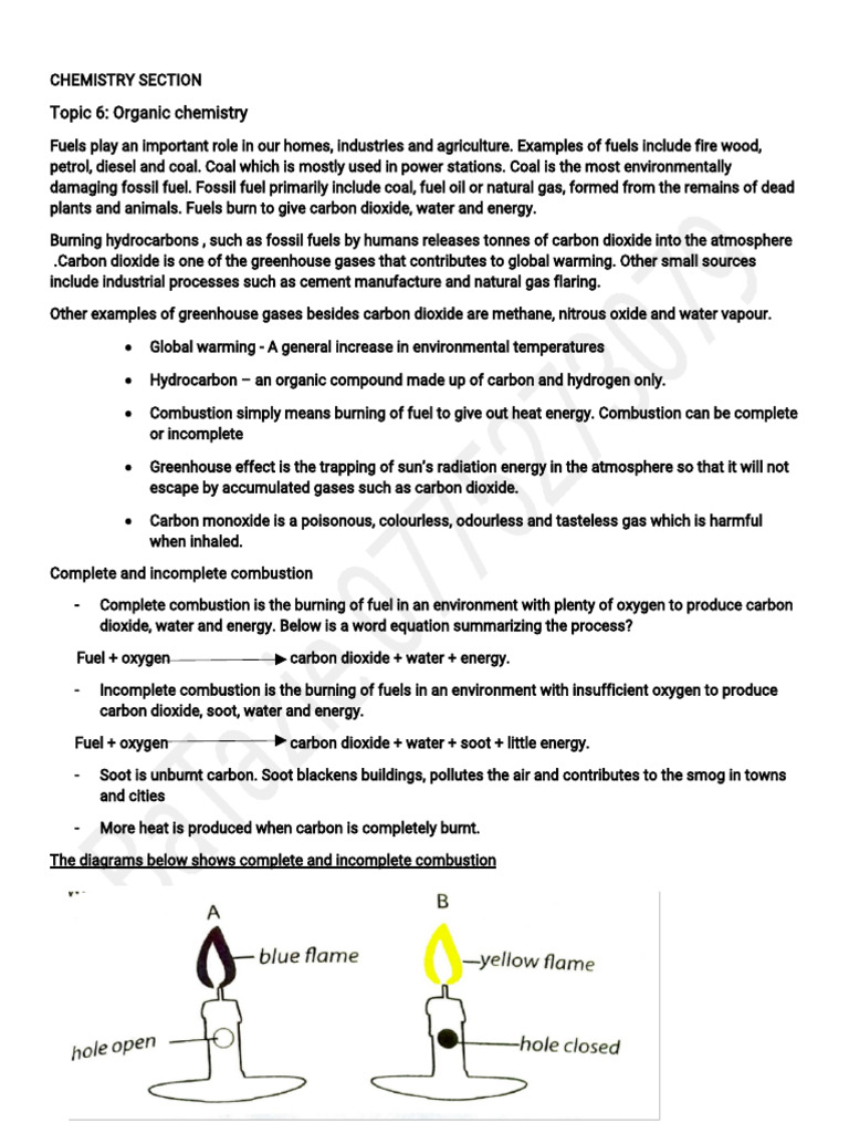 Chemistry Section Organic Chemistry | PDF | Chemistry