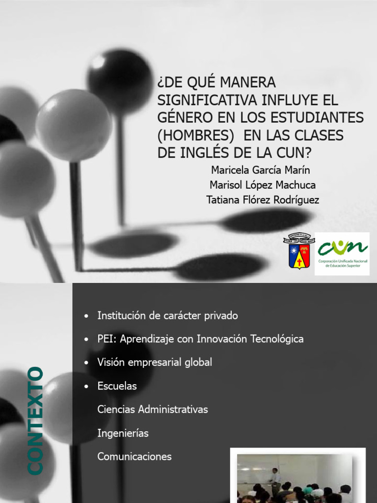 Influencia del Género en Clases de Inglés | PDF | Gramática | Léxico
