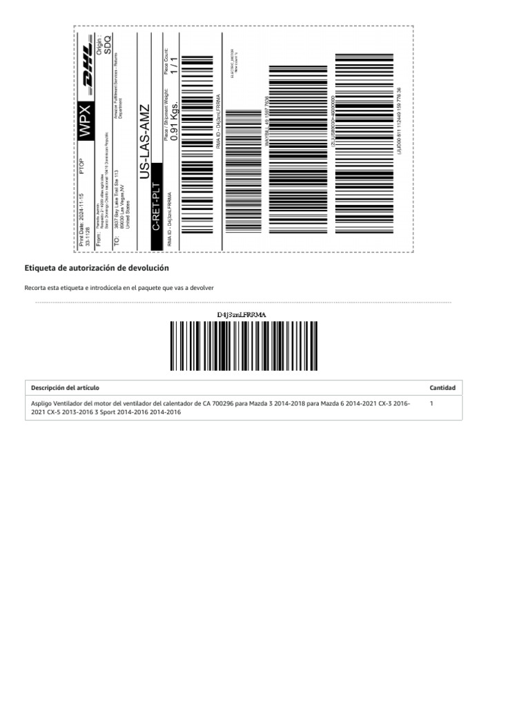 Centro de Devoluciones | PDF