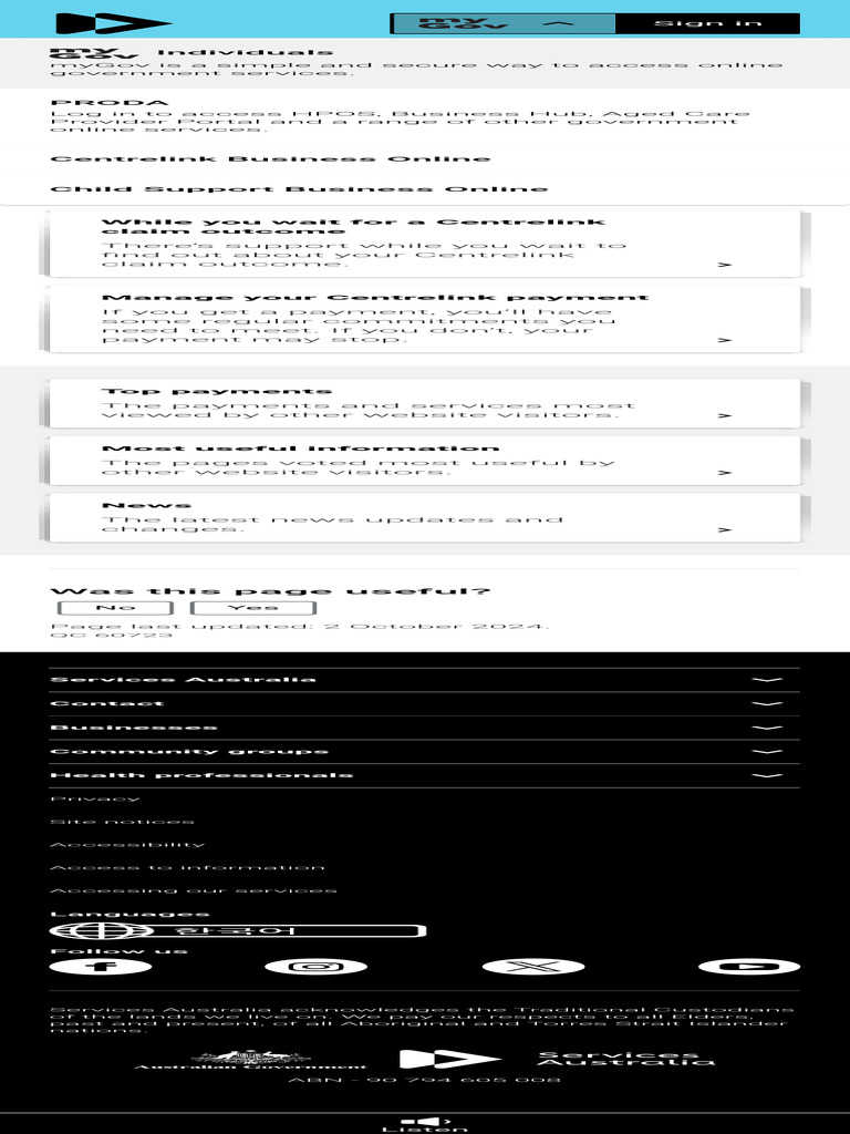 Centrelink - About Us - Services Australia | PDF