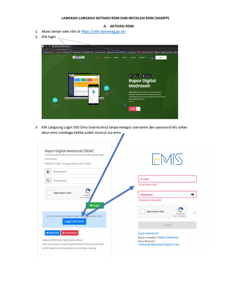 Langkah2 Aktivasi Dan Instalasi RDM Jenjang RA | PDF