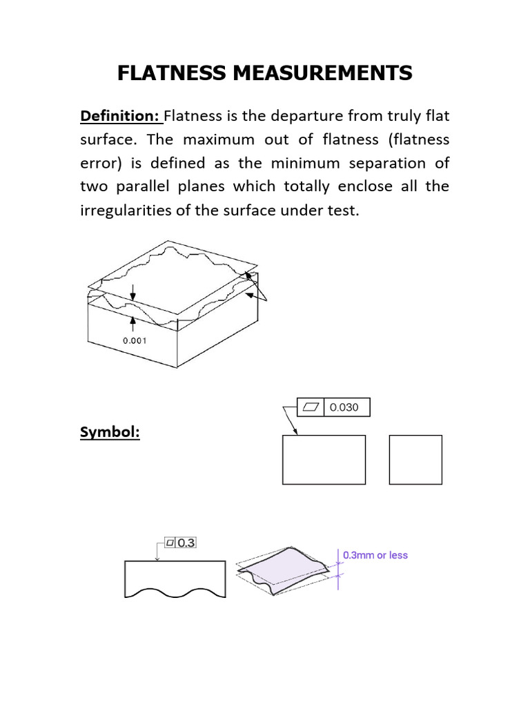 Flatness Measurement Techniques | PDF | Area | Line (Geometry)