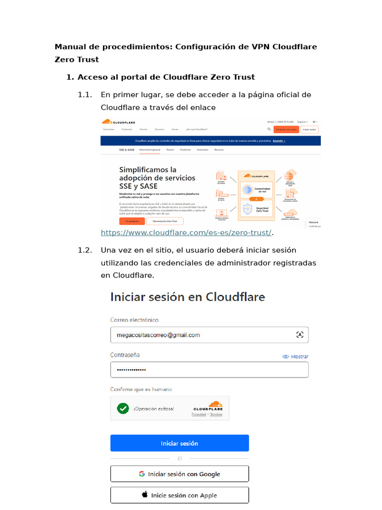 Guía de Configuración VPN Cloudflare | PDF | Red privada virtual | Servidor proxy